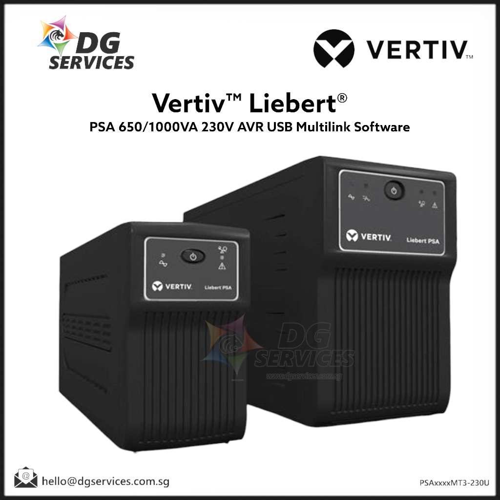 Vertiv Liebert PSA 650/1000VA 230V AVR USB Multilink Software - 2 Years ...
