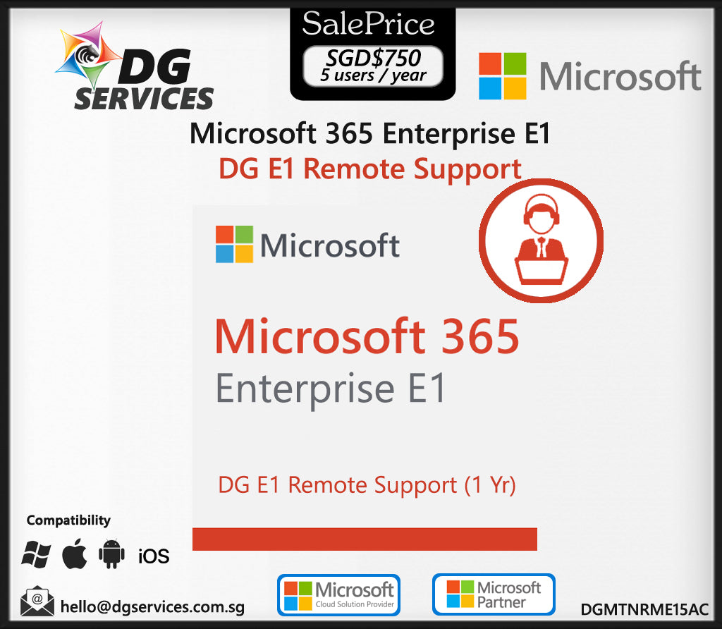 Microsoft 365 Enterprise E1 (Annual) | DG Services