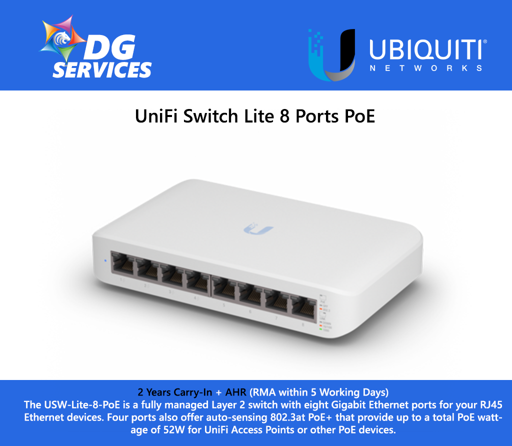 UniFi Switch Lite 8 Ports PoE | DG Services